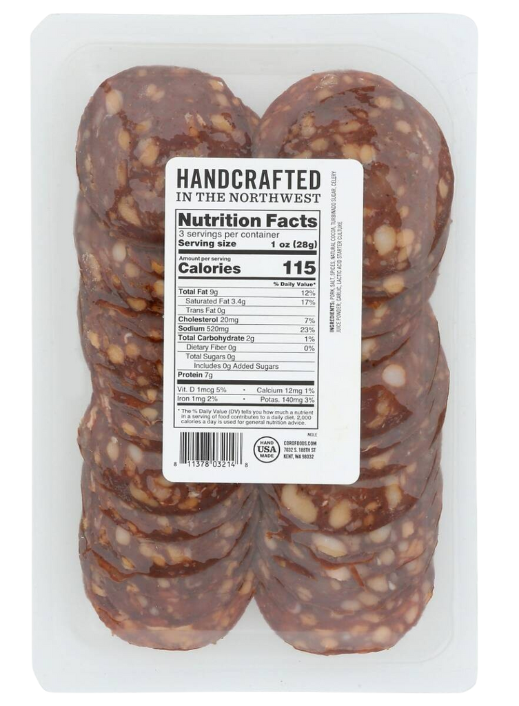 Coro Uncured Mole Sliced Salami – Martie