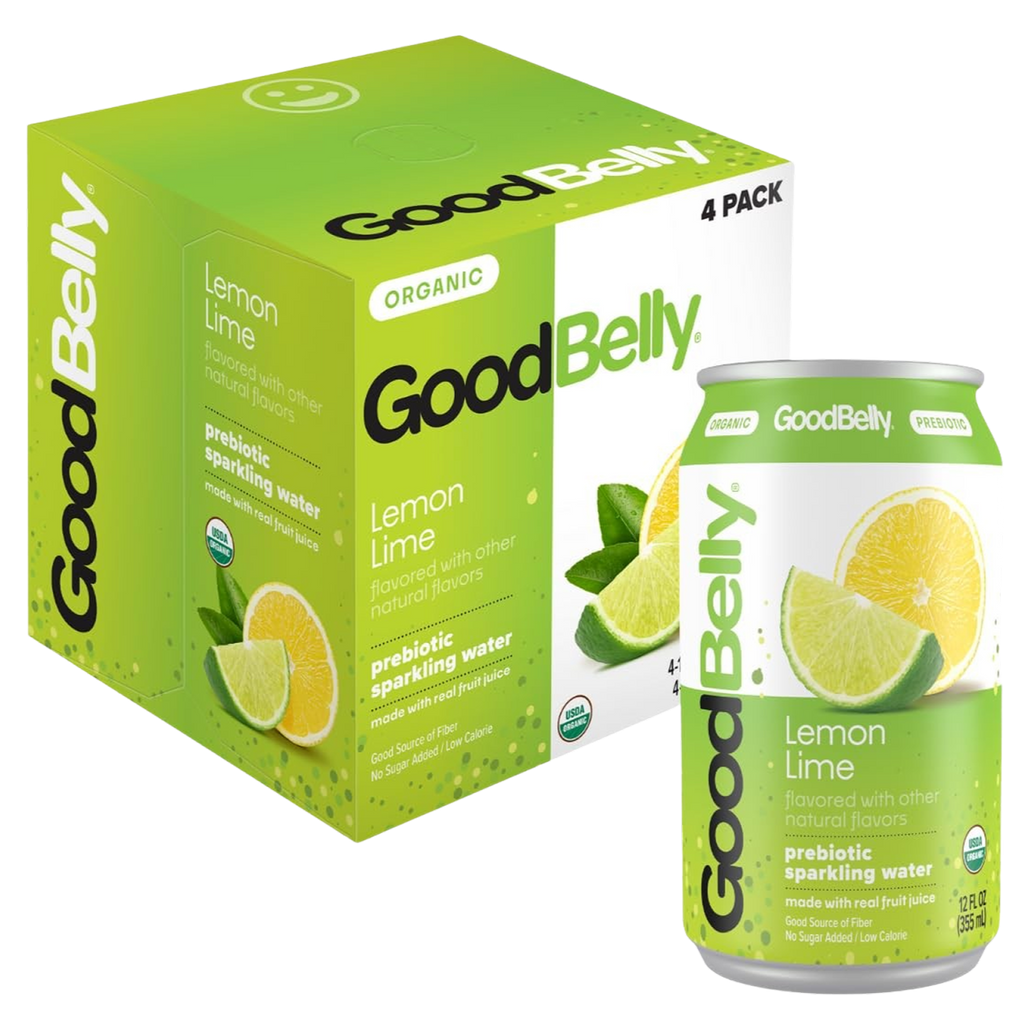 GoodBelly Lemon Lime Prebiotic Sparkling Water (4 Pack) – Martie