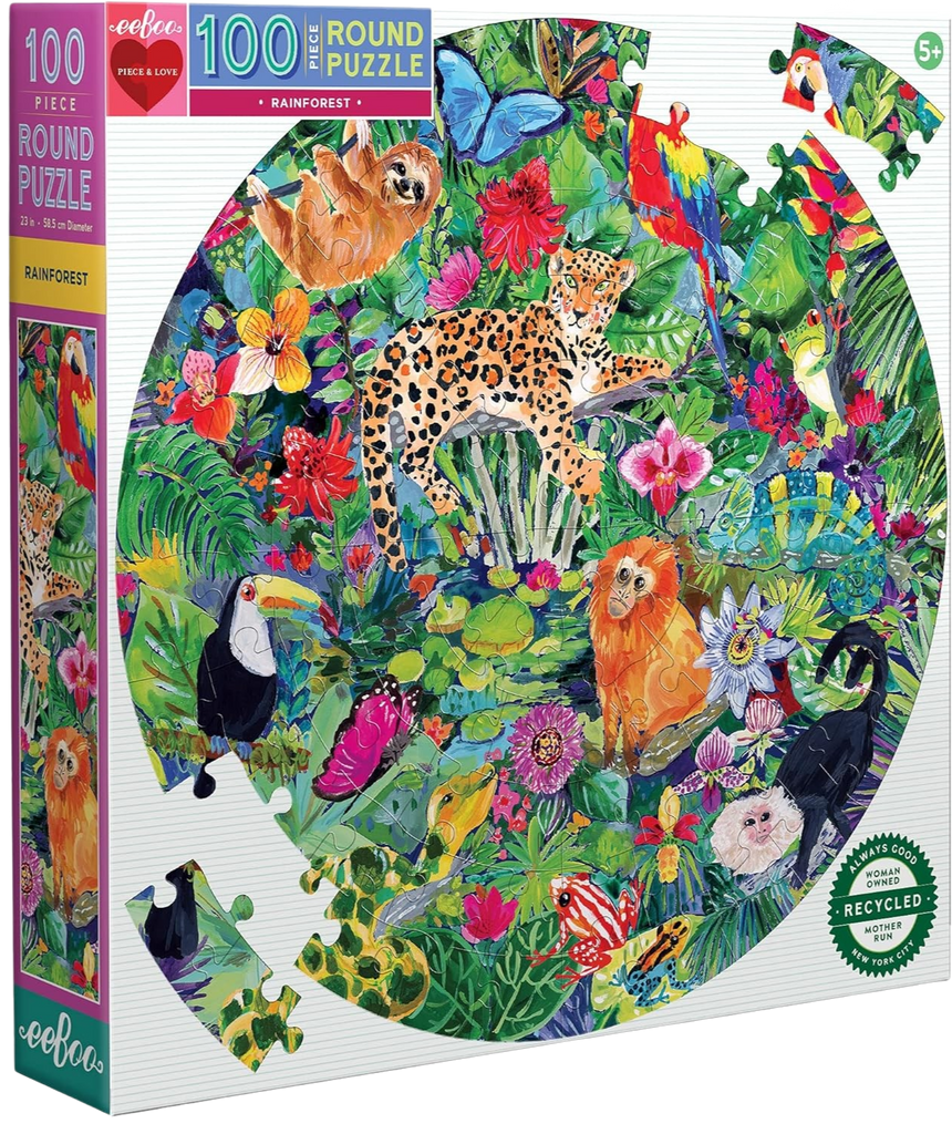 Eebo Rainforest 100-piece Round Puzzle – Martie
