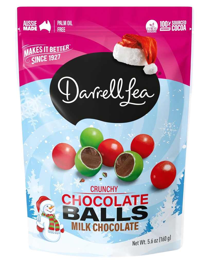 Darrell Lea Christmas Crunchy Milk Chocolate Balls – Martie