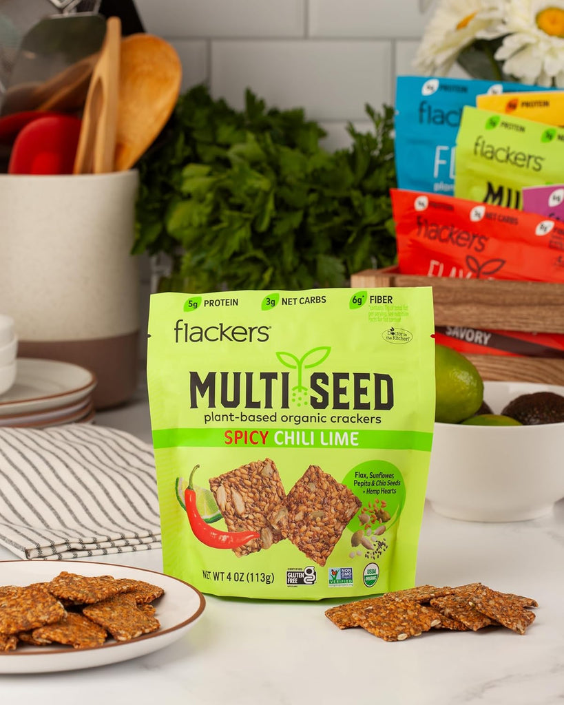 Flackers Spicy Chili Lime Multi Seed Crackers – Martie
