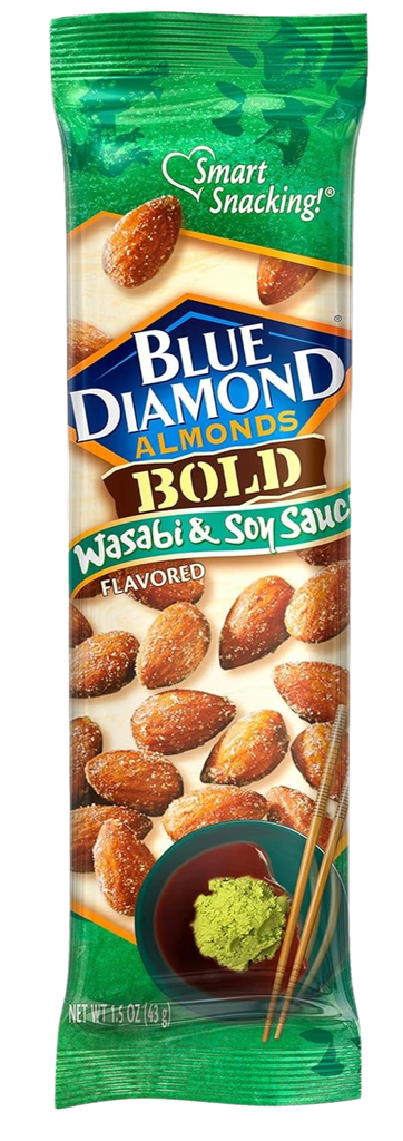 Blue Diamond Bold Wasabi and Soy Sauce Almonds (12 Pack) – Martie