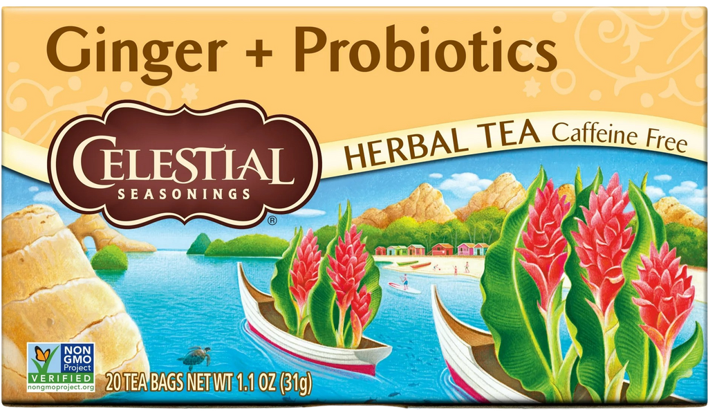 Celestial Seasonings Ginger & Probiotic Herbal Tea – Martie