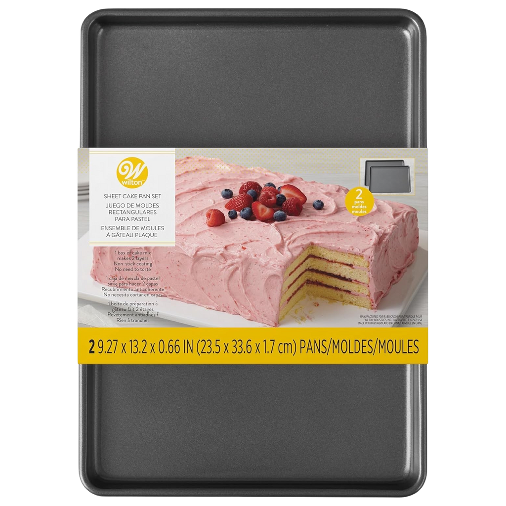 Wilton Easy Layers Sheet Cake Pan, Rectangle Sheet Pan (2 CT) – Martie