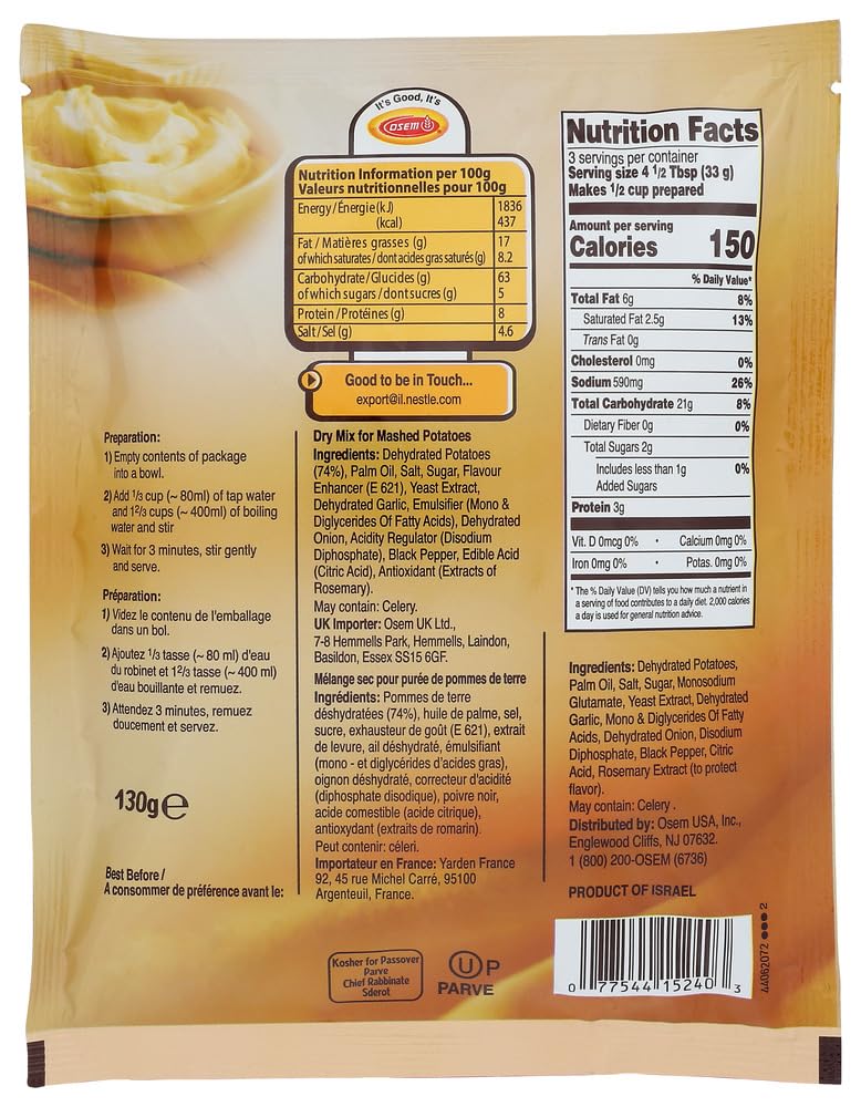 Osem Heat & Serve Mashed Potatoes – Martie