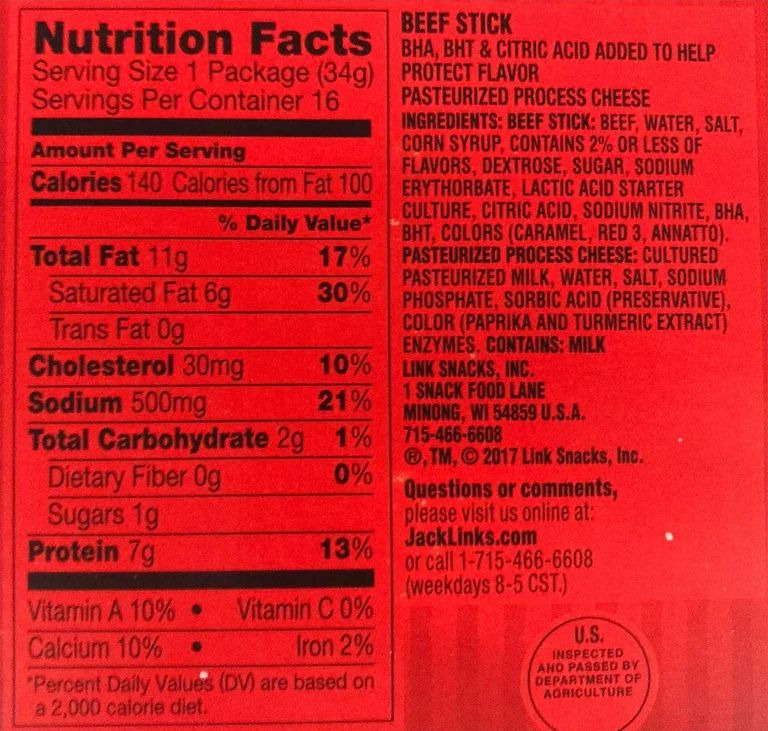 Jack Link's All-American Beef & Cheese Sticks (16CT) – Martie