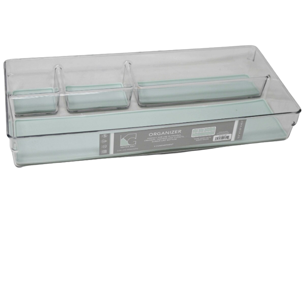 Kitchenware 4-Section Plastic Storage Organizer with Non-slip Bottom ...