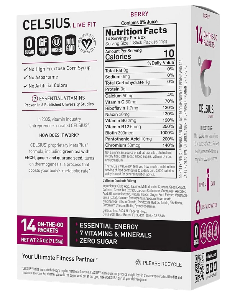 Celsius Berry Hydration Drink Mixes (14 CT) – Martie