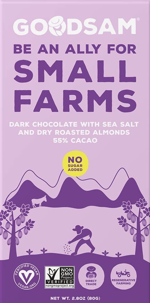 Good Sam Dark Chocolate Sea Salt and Almonds Chocolate Bar – Martie