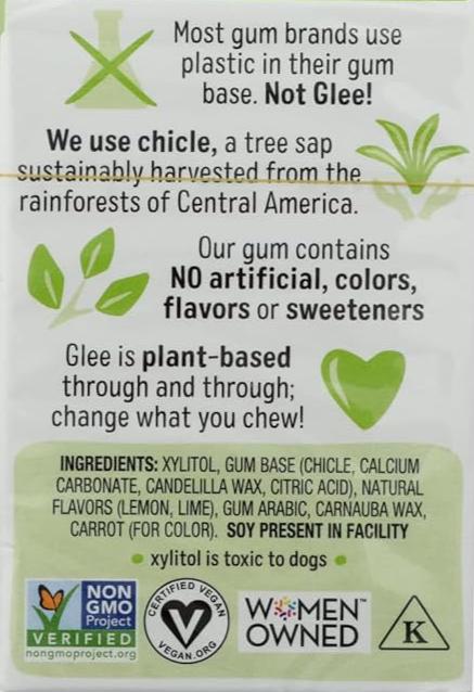 Glee Gum Sugar-Free Lemon Lime Gum (12 Pack) – Martie