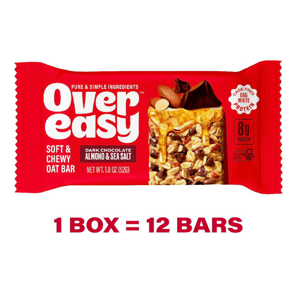 Over Easy Soft Chewy Oat Bar - Dark Chocolate Almond & Sea Salt (12CT ...