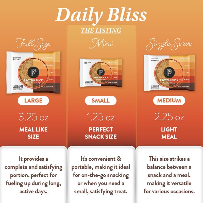 Protein Puck Daily Bliss Almond Butter & Dark Chocolate Bar (16 CT ...
