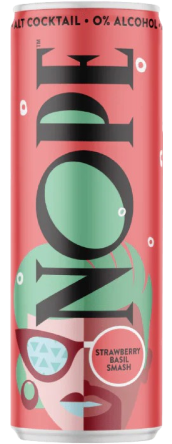 Nope NA Sparkling Strawberry Basil Smash (4 Pack) – Martie