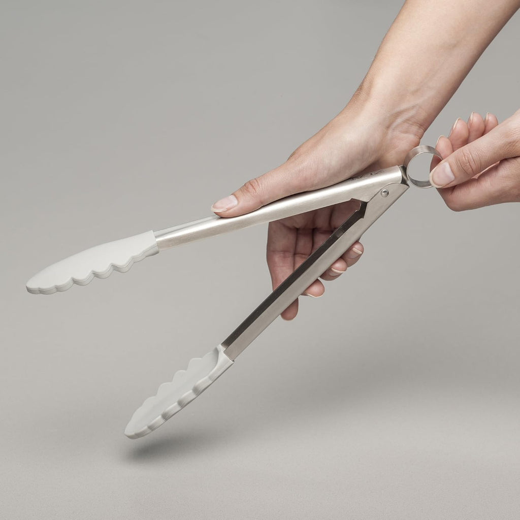 Silicone Cook's Tongs - Light Grey – Martie
