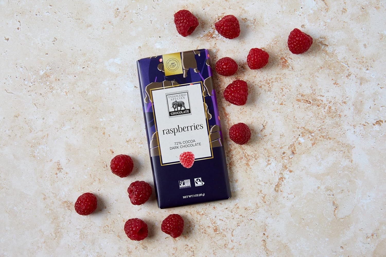 Endangered Species Dark Chocolate with Raspberry Bar – Martie