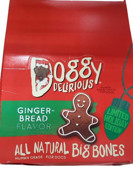 Doggy Delirious Gingerbread Big Bones (12 Pack) – Martie