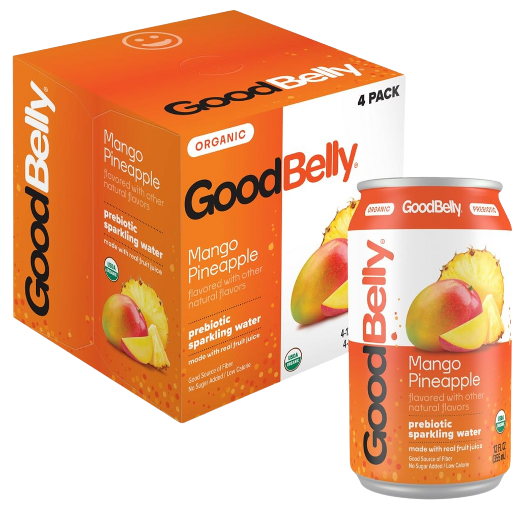 GoodBelly Mango Pineapple Prebiotic Sparkling Water (4 Pack) – Martie