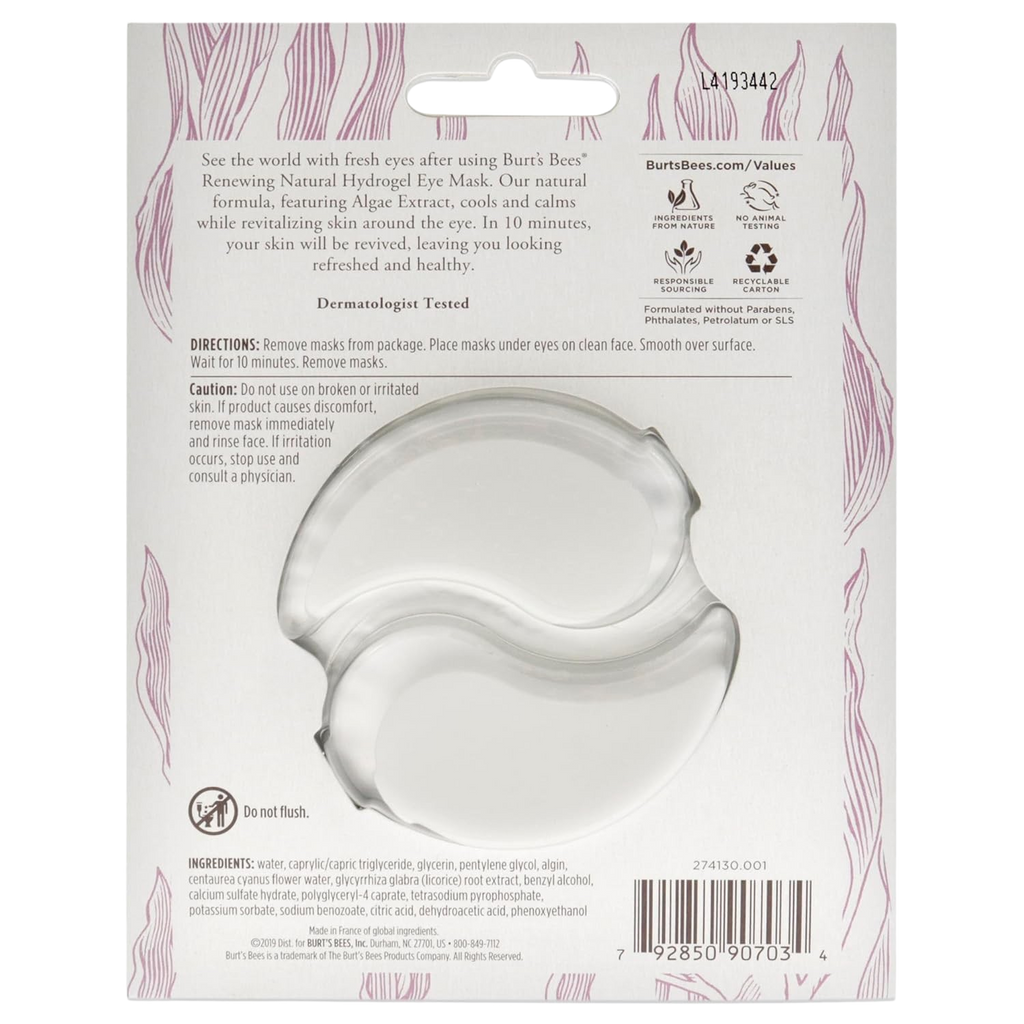 Burt's Bees Renewing Natural Hydrogel Eye Mask – Martie