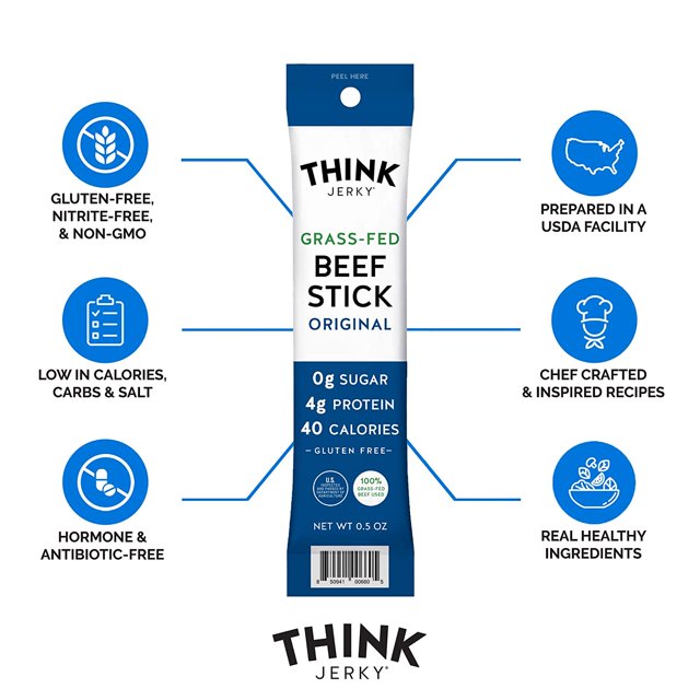 Think Jerky Original Beef Stick (20 Pack Poly Bag) – Martie