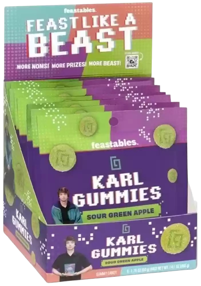 Mr. Beast Feastables Karl's Gummies Sour Green Apple (8 Pack) – Martie