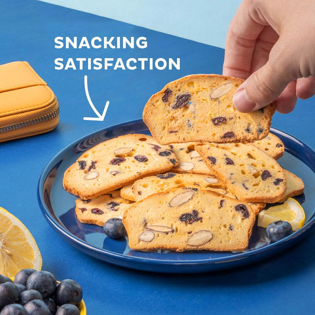 Nonni's Lemon Blueberry Biscotti Almond Cookie Thins (6 packs of 3 ...