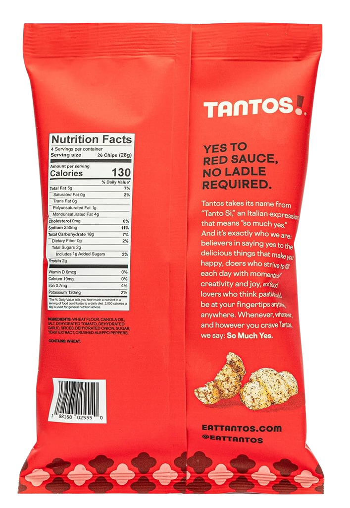 Tantos Puffed Pasta Chip - Marinara Flavor – Martie