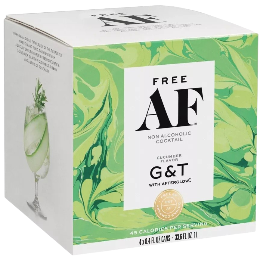 Free AF Cucumber G&T Non-Alcoholic Cocktail Mixer (4 Pack) – Martie