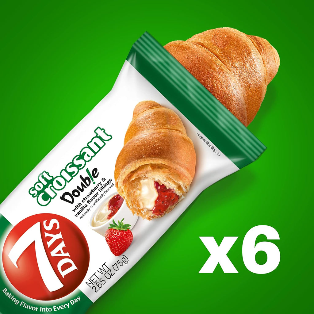 7 Days Strawberry & Vanilla Croissant (6 Pack) – Martie