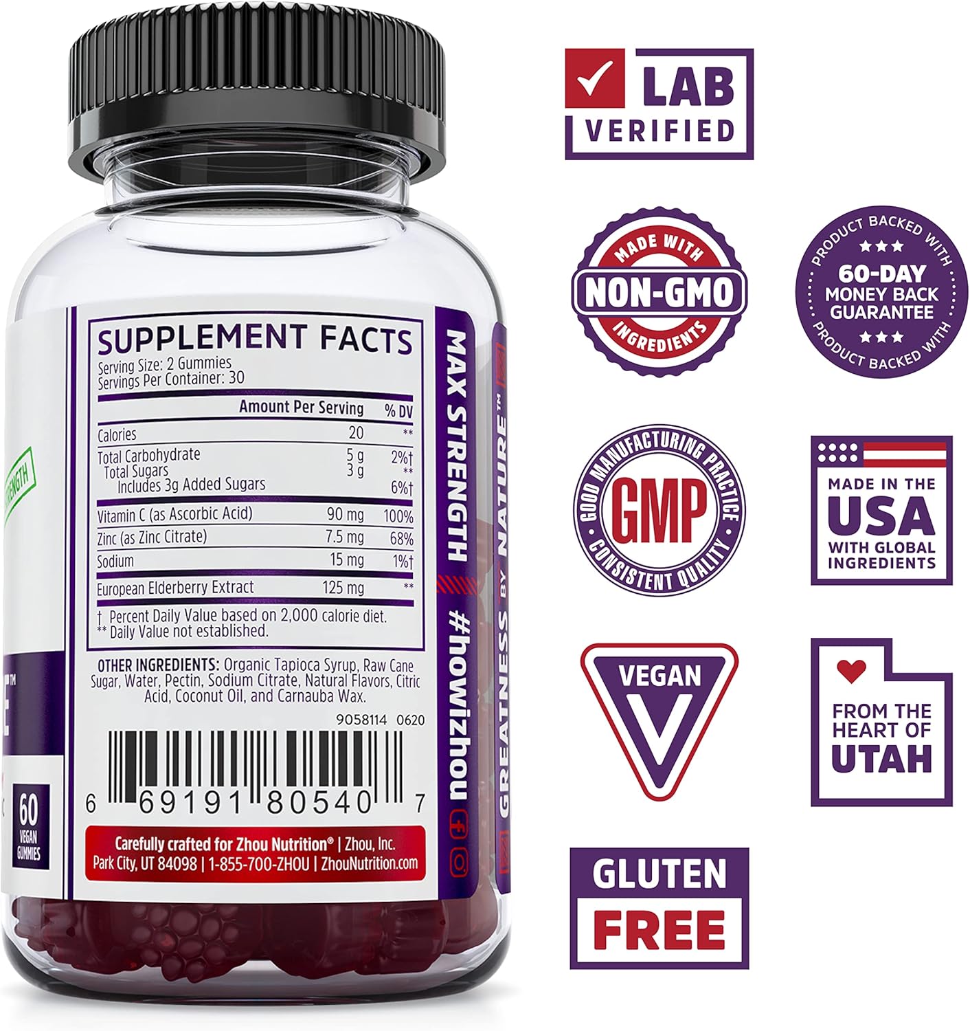 Zhou Nutrition Elderberry Immune Gummies – Martie