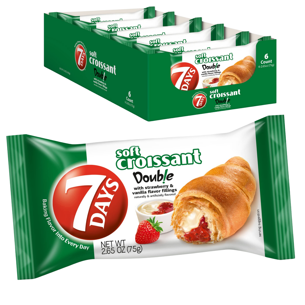 7 Days Strawberry & Vanilla Croissant (6 Pack) – Martie