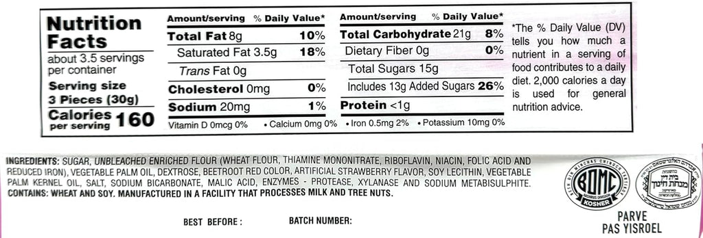 Bisno Strawberry Wafer Cookies (24 Pack) – Martie