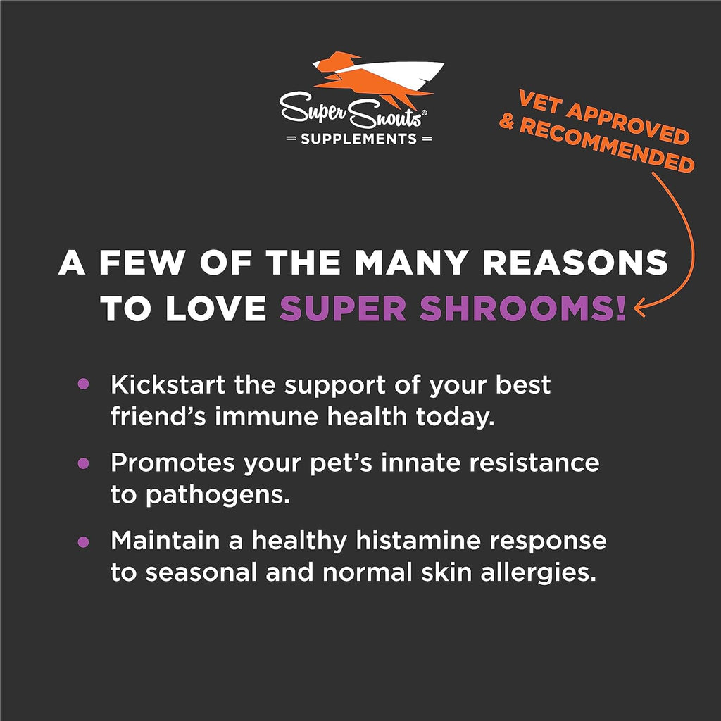 Super Snouts Super Shrooms Mushroom Immune Support Supplement for Dogs ...