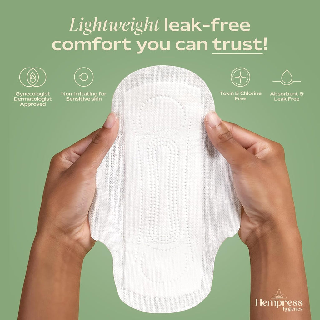 Hempress Hygienics Hemp Night Pads (12 CT) – Martie