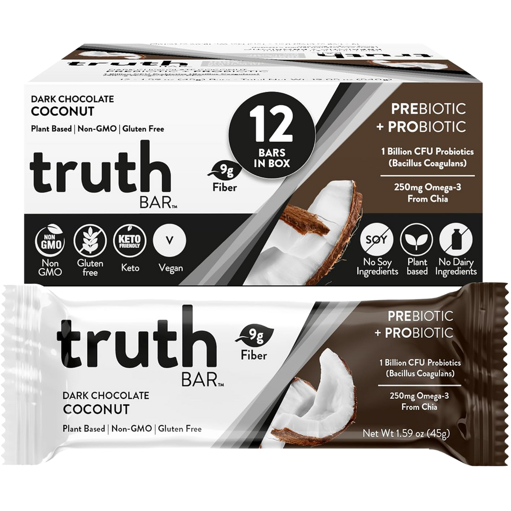 TRUTH BAR Dark Chocolate Coconut Prebiotic Bar – Martie
