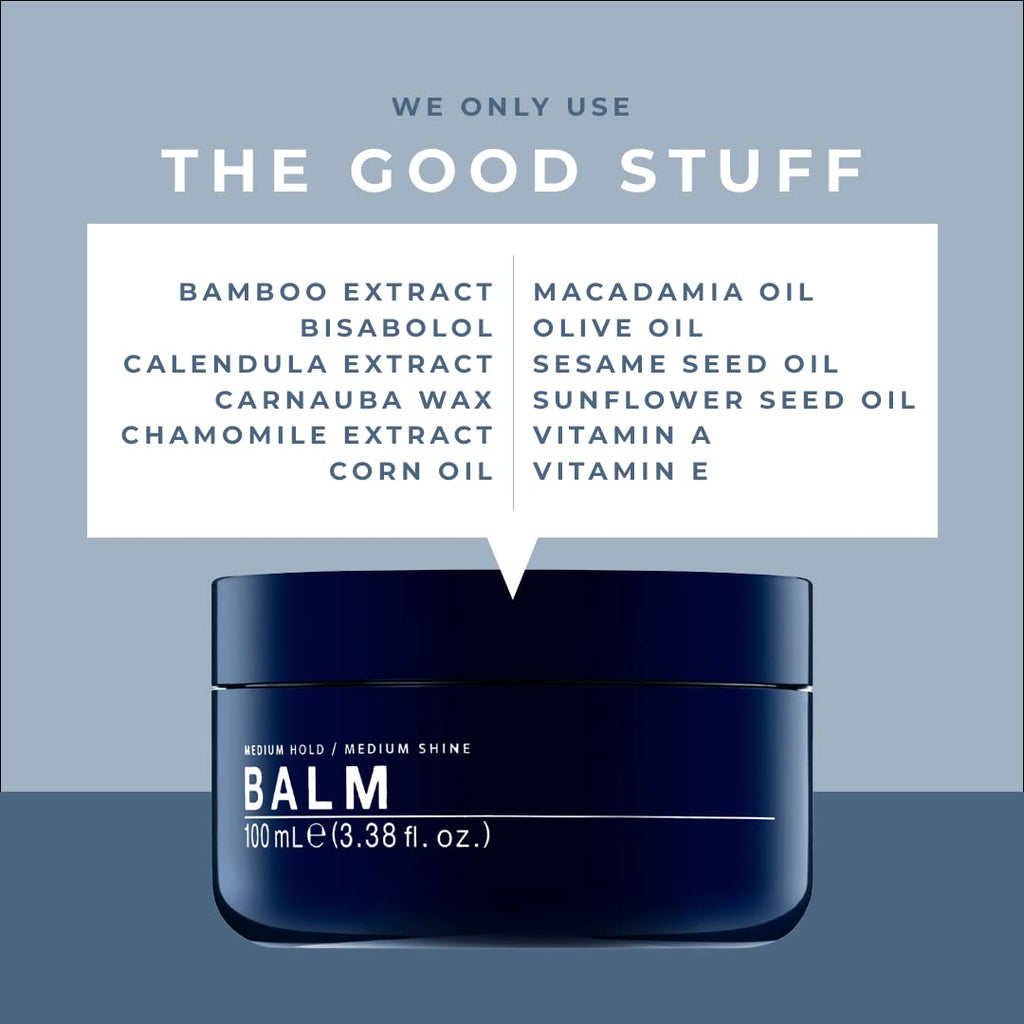 Selvedge Grooming Hair and Beard Styling Balm For Men Medium Hold ...