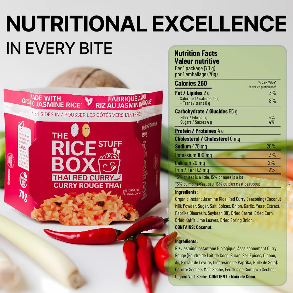 The Rice Stuff Instant Thai Red Curry Rice Box (6 Pack) – Martie