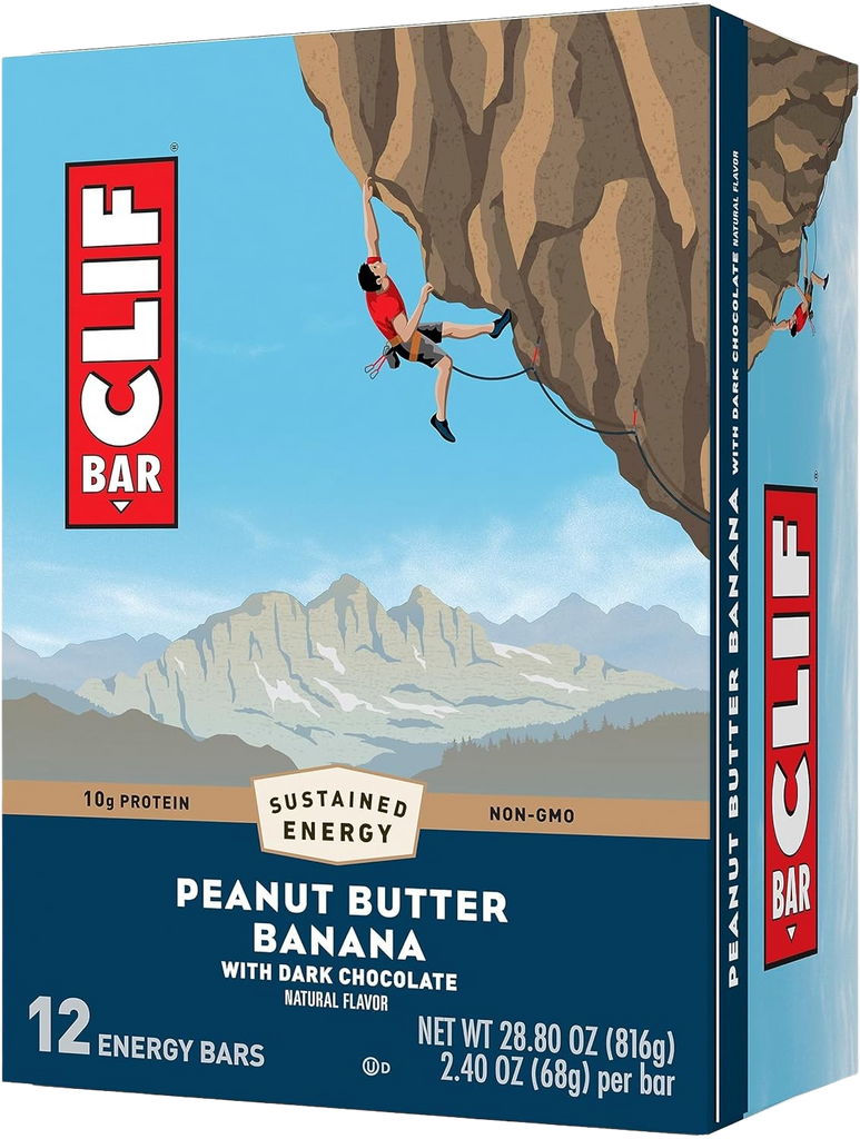 Clif Bar Peanut Butter Banana with Dark Chocolate Flavor Energy Bars ...