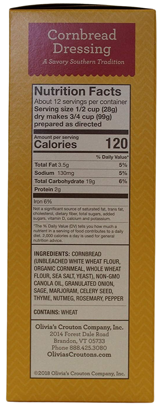 Olivias Croutons Cornbread Stuffing – Martie