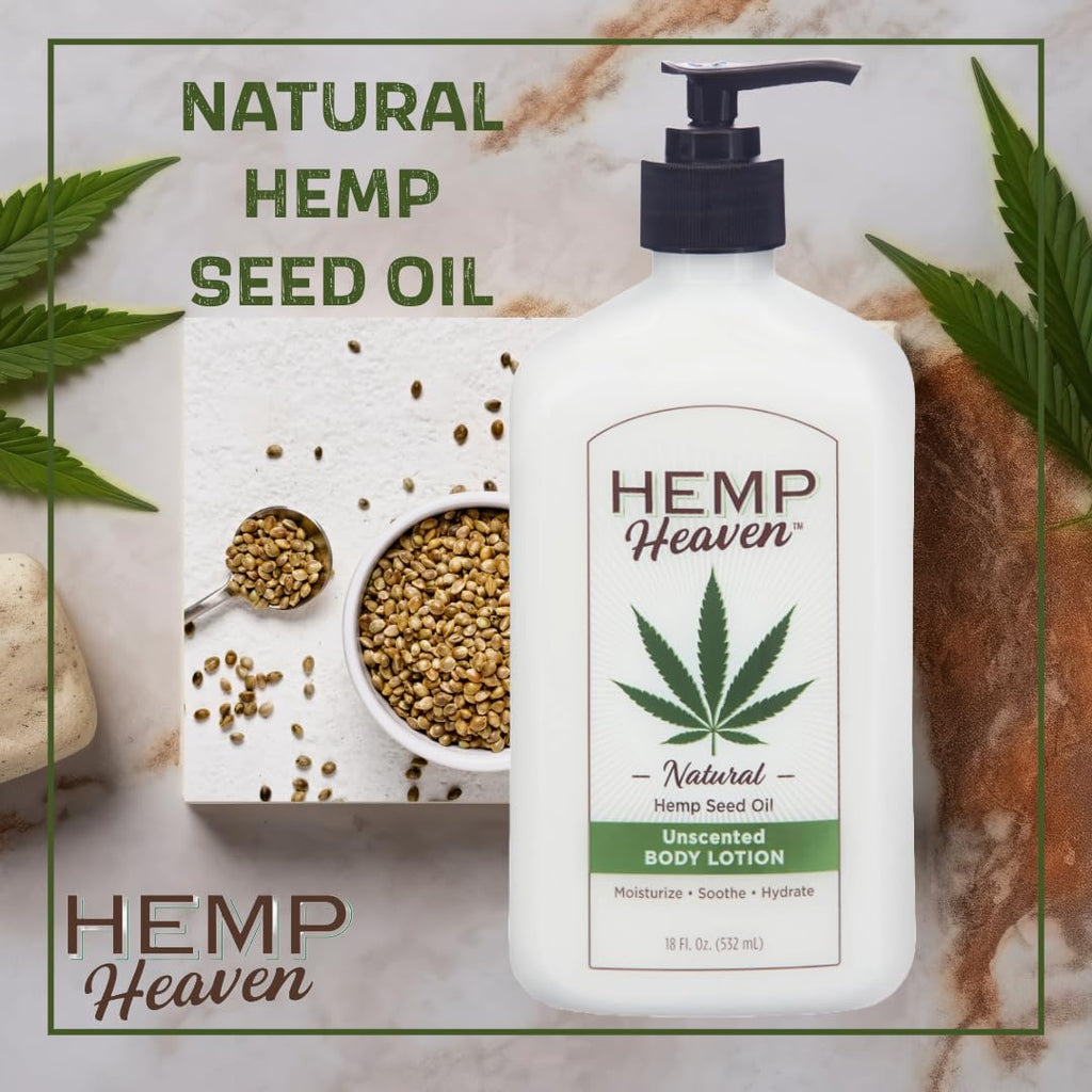 Hemp Heaven Natural Hemp Seed Oil Unscented Body Lotion – Martie