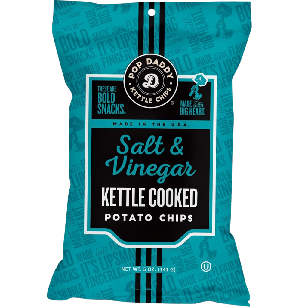 Pop Daddy Snacks Salt and Vinegar Kettle Cooked Potato Chips – Martie
