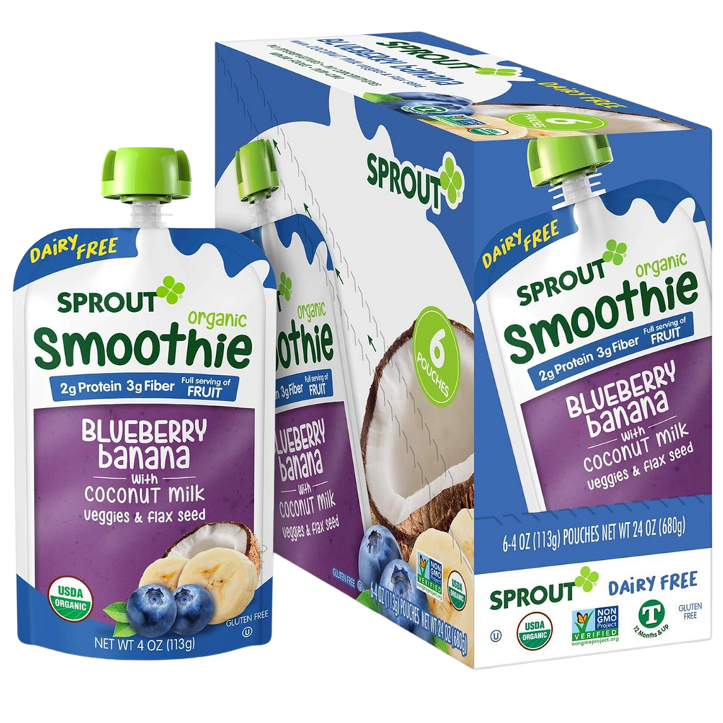 Sprout Organics Dairy-Free Smoothie Blueberry Banana Coconut Milk ...