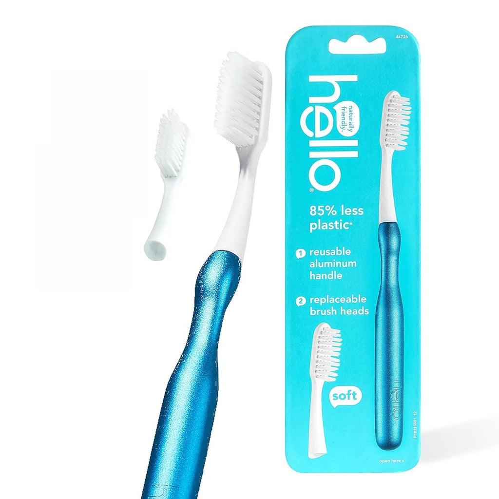Hello Aluminum Toothbrush Starter Kit - Blue Ni – Martie