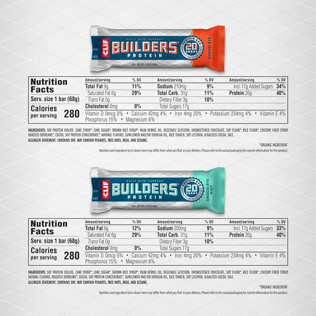 Clif Plant Based Protein Bars Variety Pack (12 CT) – Martie