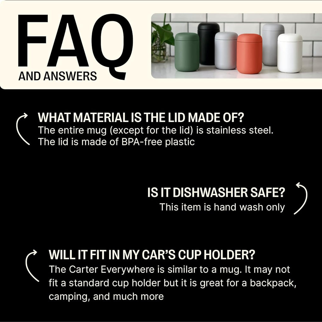 Fellow Carter Wide Travel Mug 16 oz - Slate grey – Martie