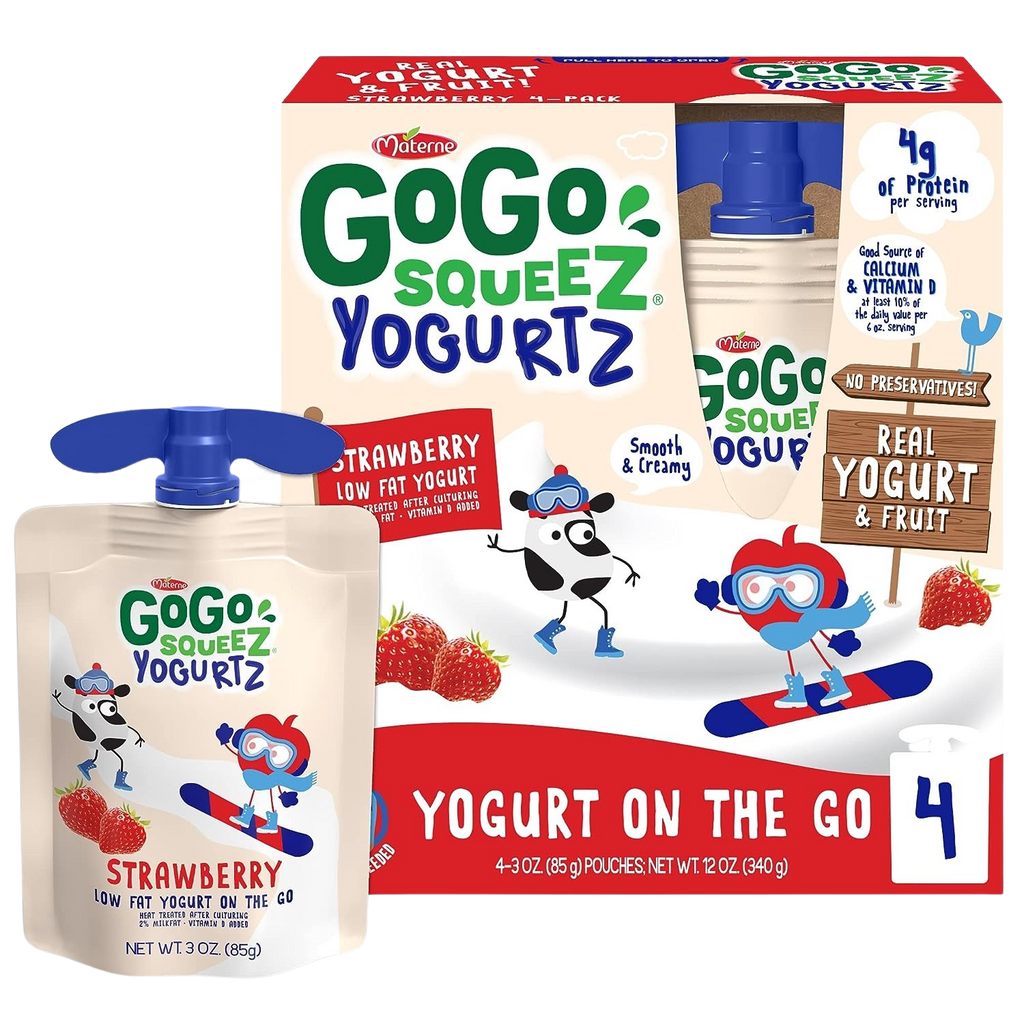 GoGo squeeZ Strawberry Squeeze Yogurt (4 Pack) – Martie