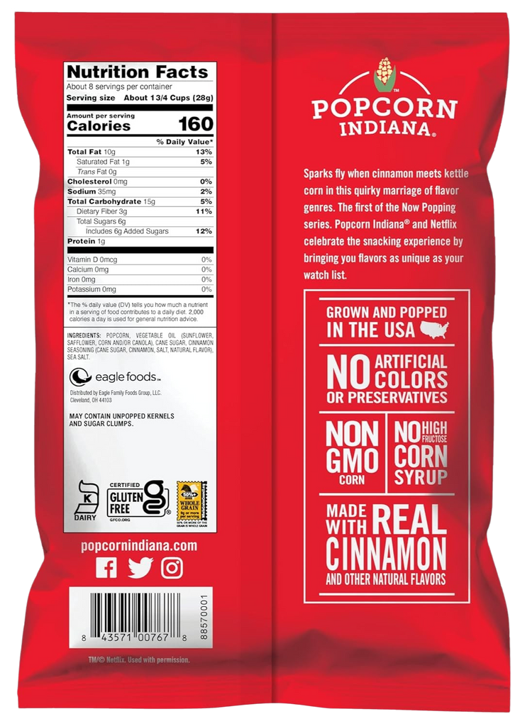 Popcorn Indiana Netflix Swoonworthy Cinnamon Kettle Corn Popcorn – Martie