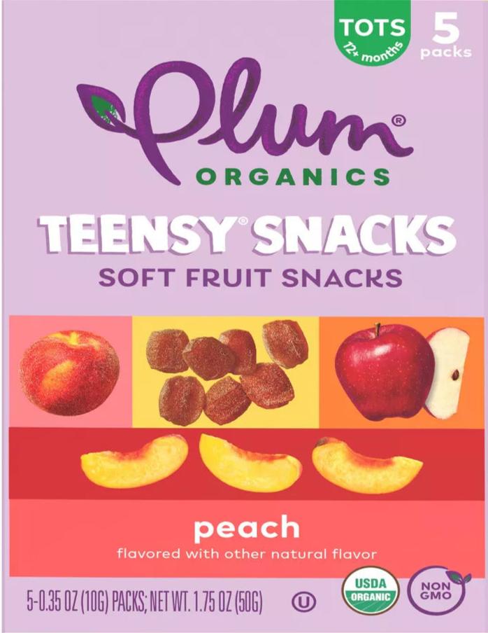 Plum Organics Teensy Soft Fruits Snacks Peach Flavor (5 Pack) – Martie