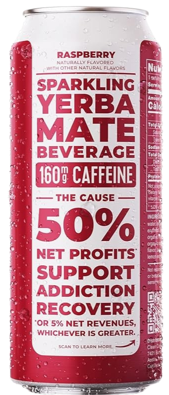 Clean Cause Raspberry Sparkling Yerba Mate – Martie
