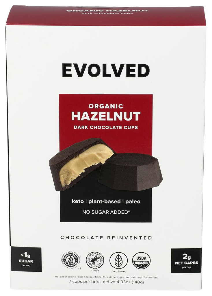 Evolved Chocolate Hazelnut Dark Chocolate Cups – Martie