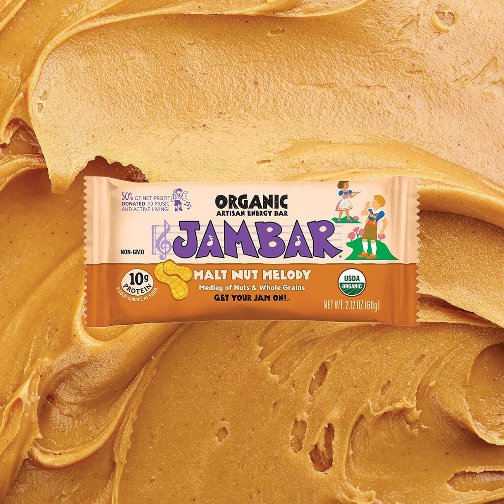 JAMBAR Organic Artisan Energy Bar Malt Nut Melody (12 CT) – Martie